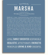 Marsha | Name Art Print – Name Stories