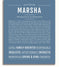Marsha | Name Art Print – Name Stories