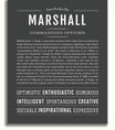 Marshall | Name Art Print – Name Stories
