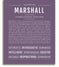 Marshall Personalized Name Meaning Art Prints – Name Stories