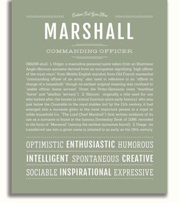 Marshall | Name Art Print – Name Stories