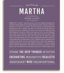 Martha | Name Art Print – Name Stories
