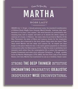 Martha | Name Art Print – Name Stories