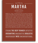 Martha | Name Art Print – Name Stories