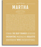 Martha Personalized Name Meaning Art Prints – Name Stories