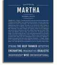 Martha | Name Art Print – Name Stories