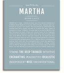 Martha Personalized Name Meaning Art Prints – Name Stories
