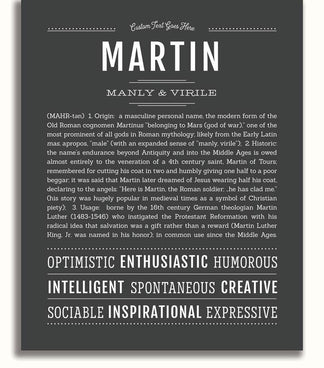 Martin | Name Art Print – Name Stories
