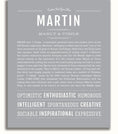 Martin | Name Art Print – Name Stories