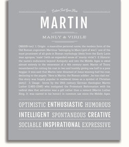 Martin | Name Art Print – Name Stories