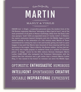 Martin | Name Art Print – Name Stories