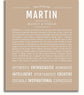 Martin Personalized Name Meaning Art Prints – Name Stories