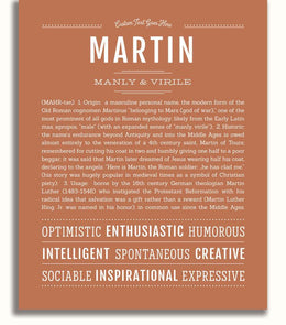 Martin | Name Art Print – Name Stories