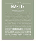 Martin | Name Art Print – Name Stories