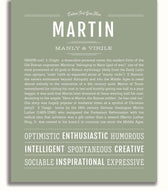 Martin | Name Art Print – Name Stories