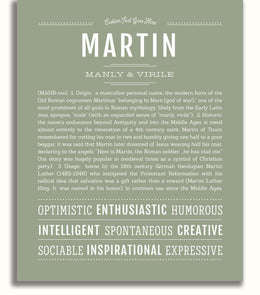 Martin | Name Art Print – Name Stories