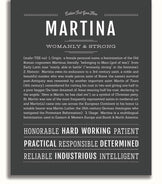 Martina | Name Art Print – Name Stories