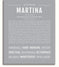 Martina Personalized Name Meaning Art Prints – Name Stories