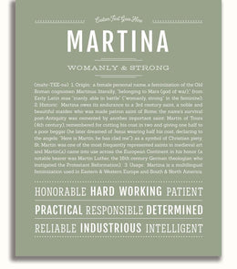 Martina | Name Art Print – Name Stories