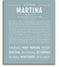 Martina Personalized Name Meaning Art Prints – Name Stories