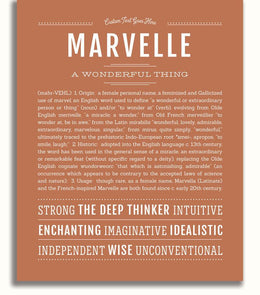 Marvelle | Name Art Print – Name Stories