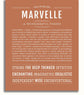 Marvelle Personalized Name Meaning Art Prints – Name Stories