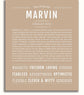 Marvin Personalized Name Meaning Art Prints – Name Stories