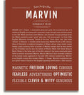 Marvin | Name Art Print - Personalized Custom Gifts – Name Stories