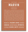 Marvin | Name Art Print - Personalized Custom Gifts – Name Stories