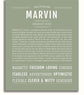 Marvin Personalized Name Meaning Art Prints – Name Stories