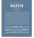 Marvin Personalized Name Meaning Art Prints – Name Stories