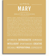Mary Personalized Name Meaning Art Prints – Name Stories