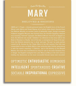 Mary | Name Art Print – Name Stories