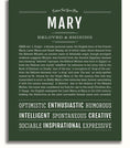 Mary | Name Art Print – Name Stories