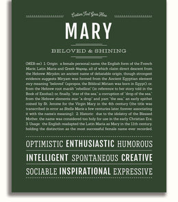 Mary | Name Art Print – Name Stories