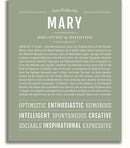 Mary Personalized Name Meaning Art Prints – Name Stories