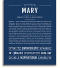 Mary Personalized Name Meaning Art Prints – Name Stories