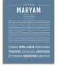 Maryam Personalized Name Meaning Art Prints – Name Stories