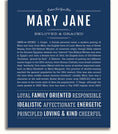 Mary Jane | Name Art Print – Name Stories