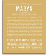 Maryn | Name Art Print – Name Stories