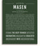 Masen Personalized Name Meaning Art Prints – Name Stories