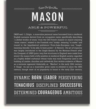 Mason | Name Art Print – Name Stories