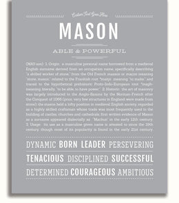 Mason | Name Art Print – Name Stories