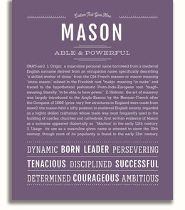 Mason | Name Art Print – Name Stories