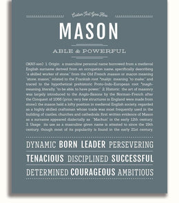 Mason | Name Art Print – Name Stories