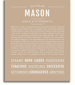 Mason | Name Art Print – Name Stories