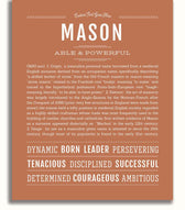 Mason | Name Art Print – Name Stories