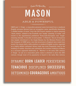 Mason | Name Art Print – Name Stories