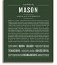 Mason Personalized Name Meaning Art Prints – Name Stories