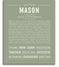 Mason Personalized Name Meaning Art Prints – Name Stories